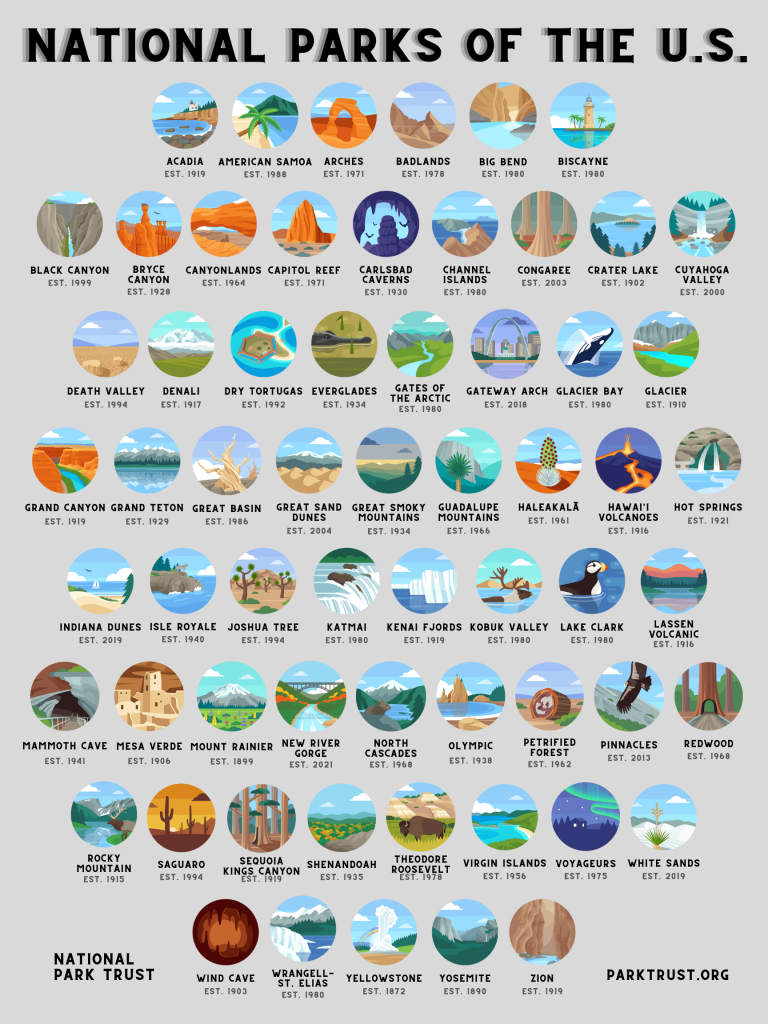 Park Badges Poster - National Park Trust