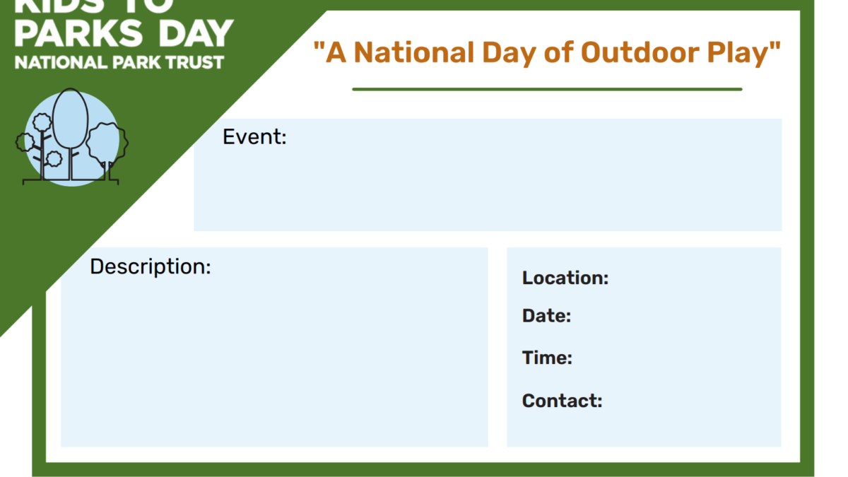 Kids to Parks Day Flyer 2026 - National Park Trust
